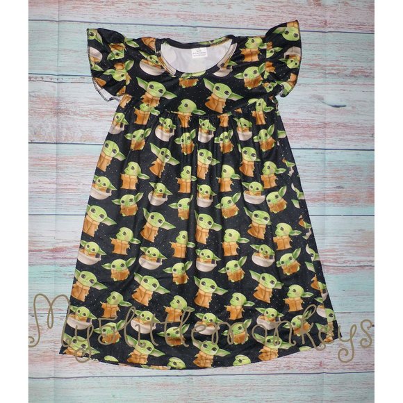 Dresses | Baby Yoda Grogu Mandalorian Girls Boutique Dress | Poshmark